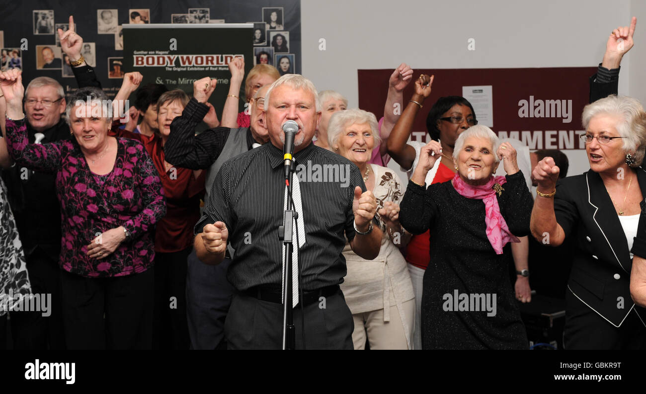 The Zimmers perform at Body Worlds Exhibition Stock Photo - Alamy