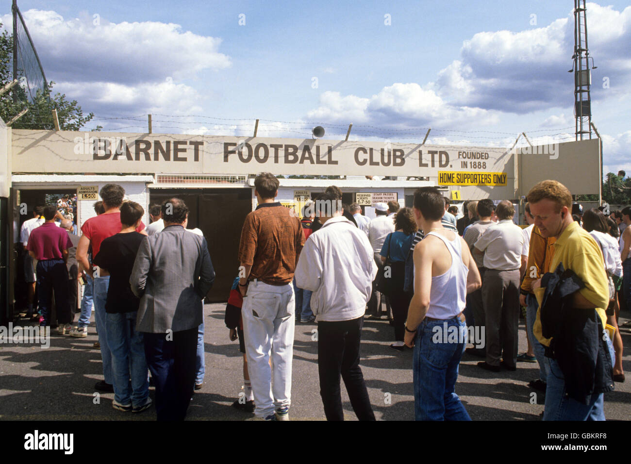 Barnet fans outside the ground before the match. This was Barnet's ...