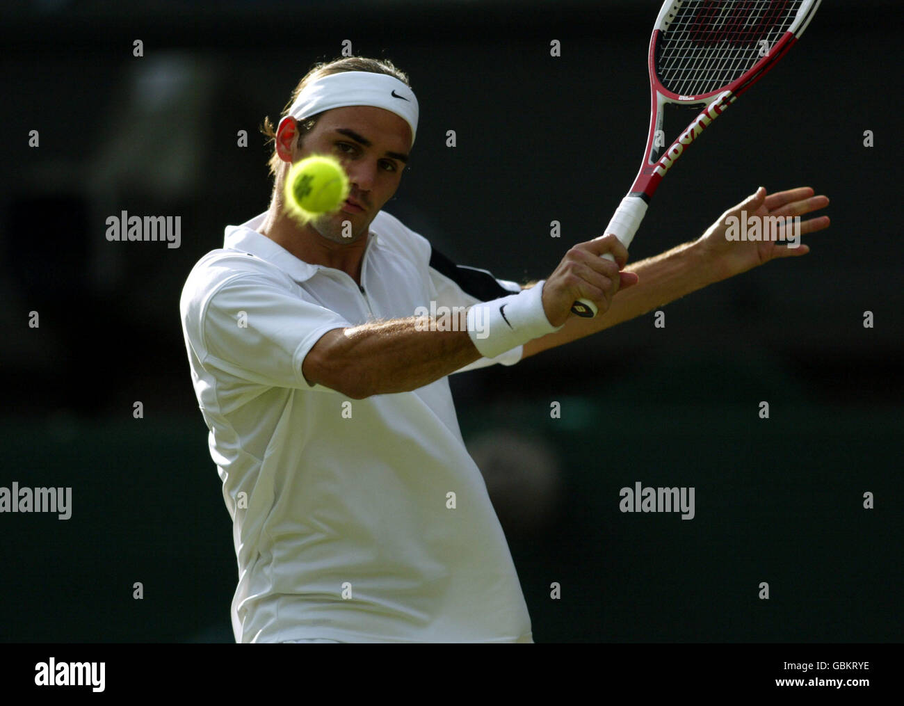 Tennis - Wimbledon 2004 - Men's Semi Final - Roger Federer v Sebastian ...