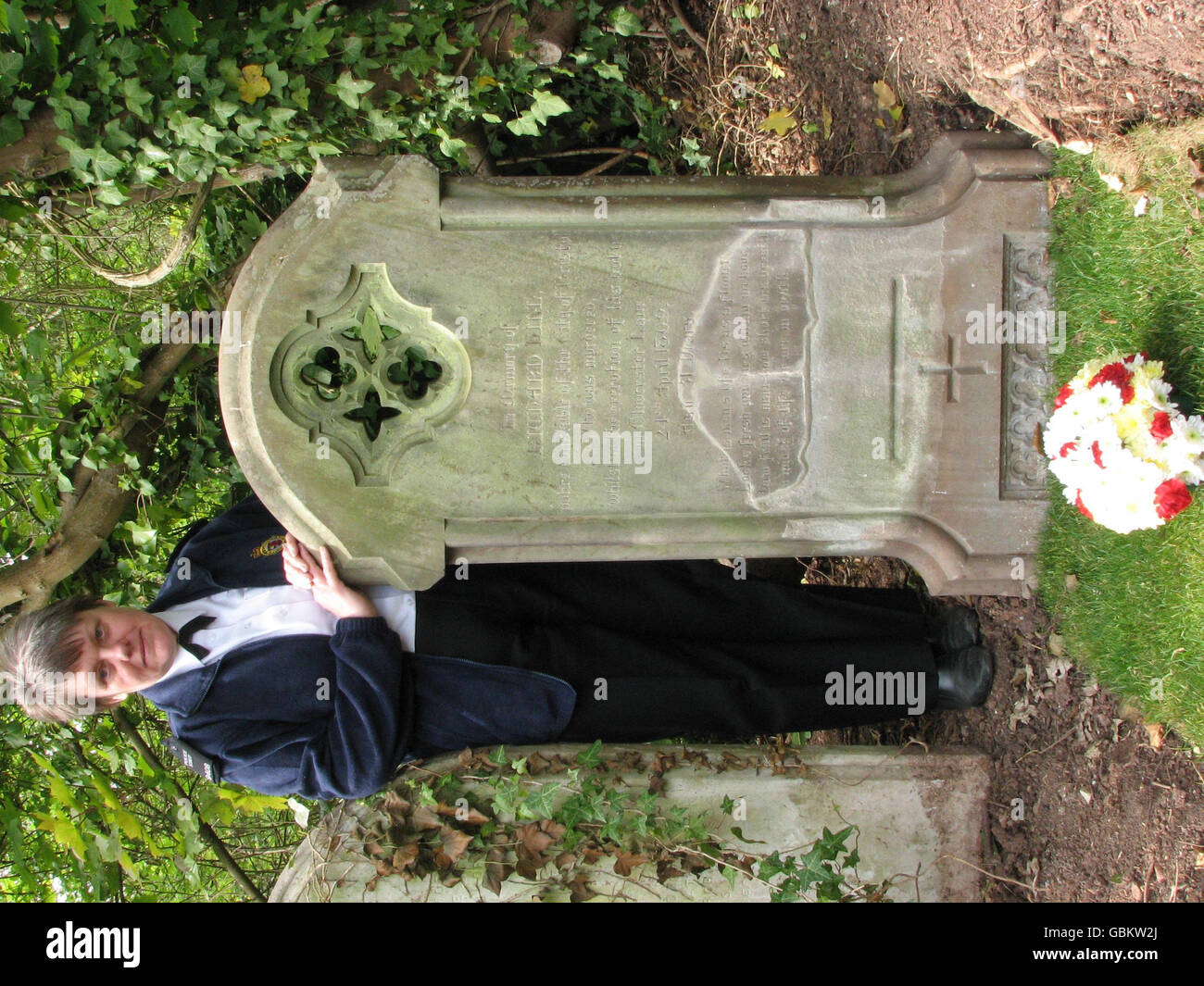 Policeman grave rededication Stock Photo - Alamy