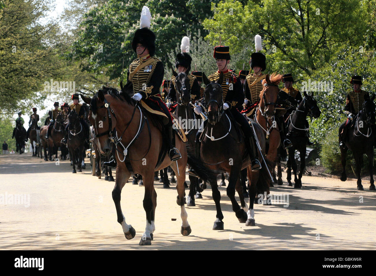 King's troop inspection Stock Photo - Alamy