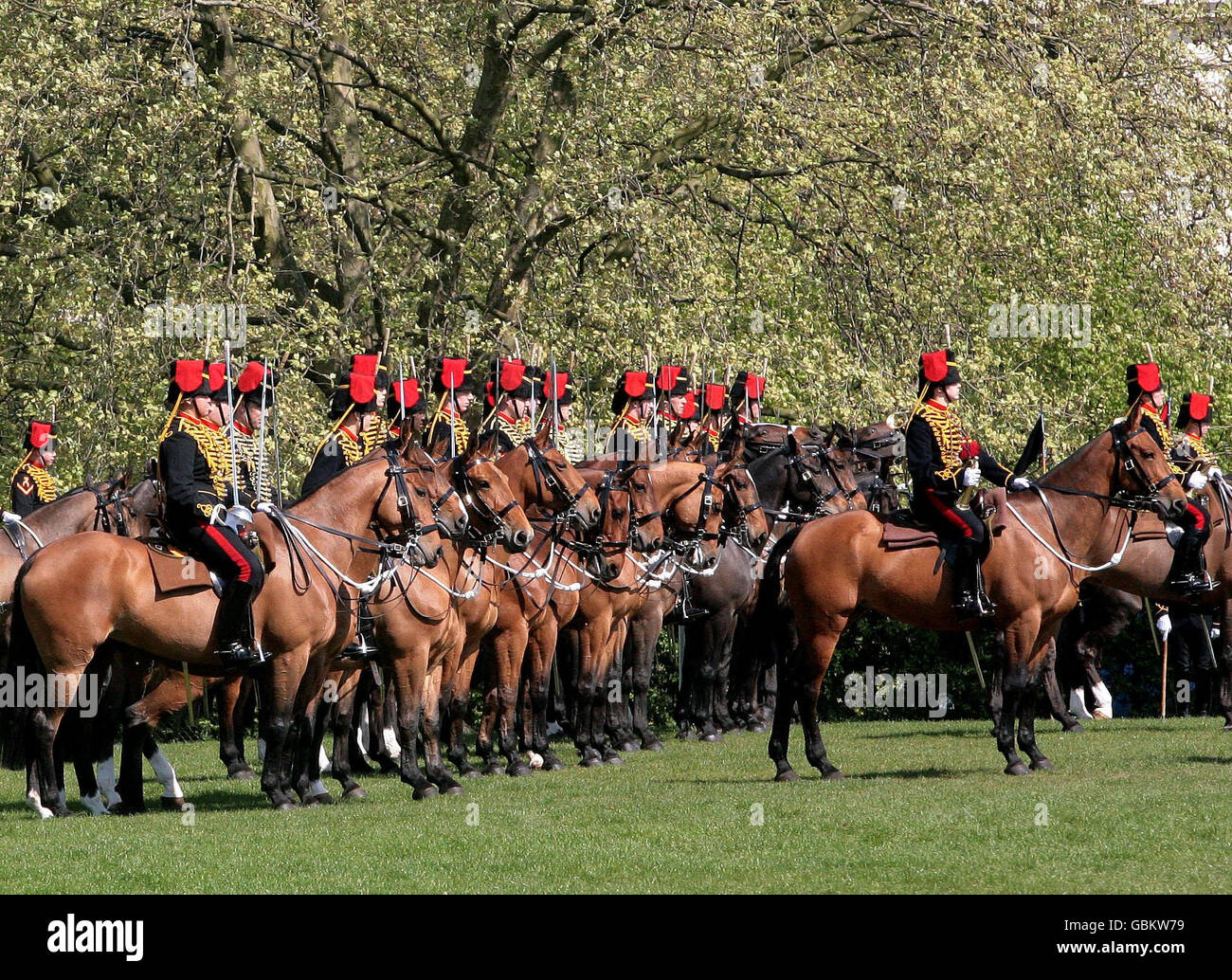 King's troop inspection Stock Photo - Alamy