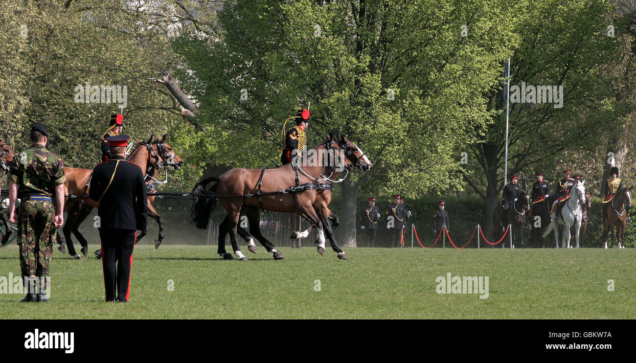 King's troop inspection. Members of the King's Troop, Royal Horse ...