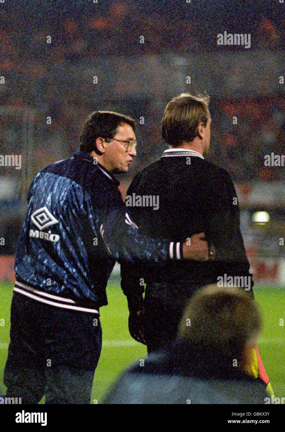 England manager graham taylor mutters immortal words hi-res stock ...