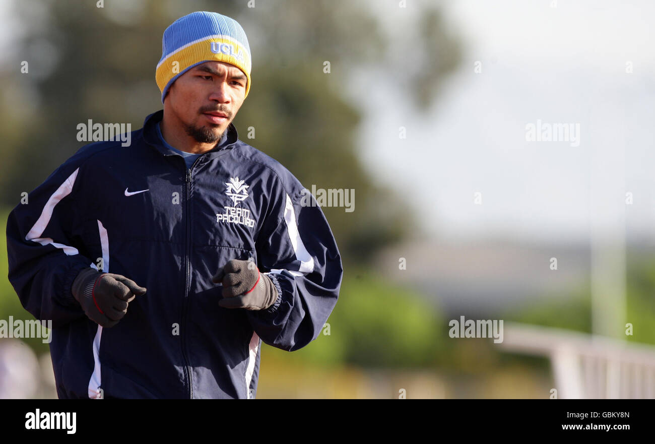Manny Pacquiao during an early morning training session at the UNLV ...
