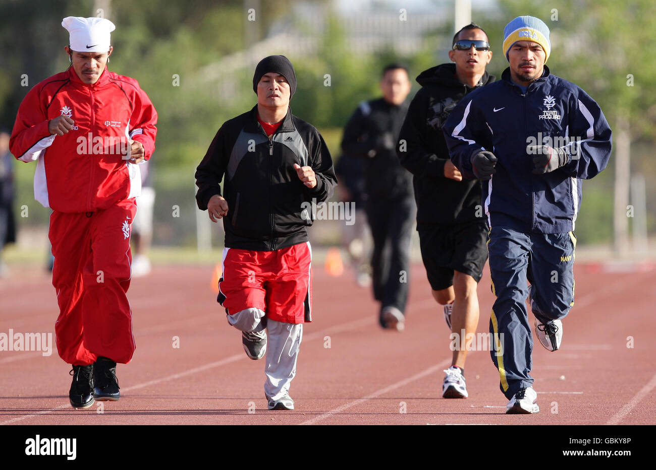 Boxing - Manny Pacquiao Training Session - UNLV Running Track Stock ...