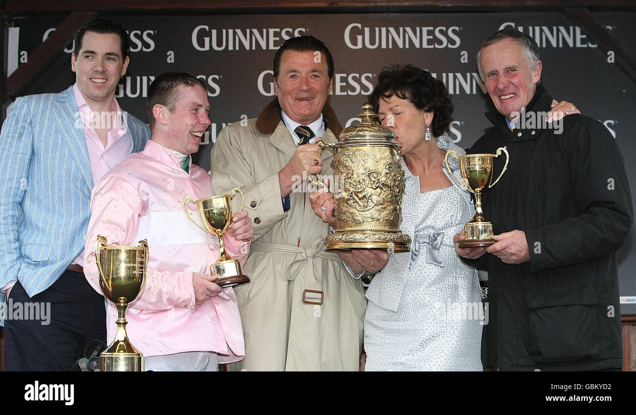 (from left) Jarlath Conway, Jockey Andrew Lynch, Pat Conway, Mrs Conway ...