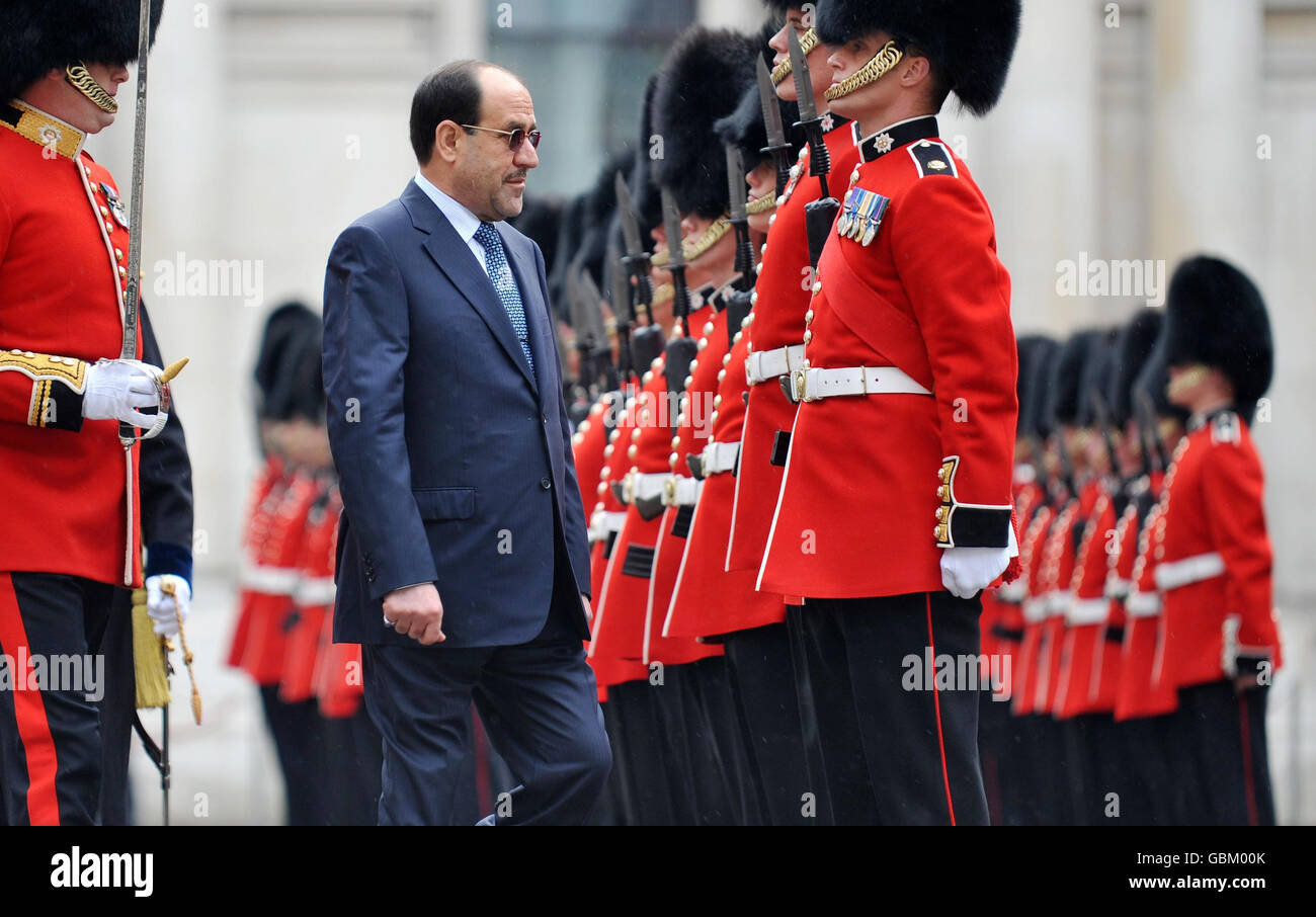 Iraqi Prime Minister Nouri al-Maliki inspects a Guard of Honour, held ...