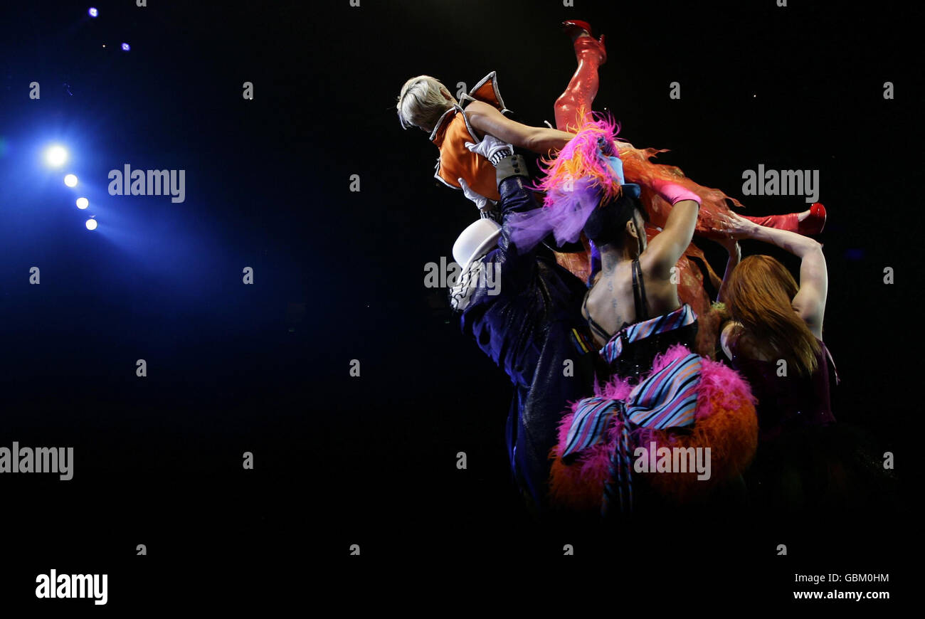 Pink Performing in Concert - London. Pink performing at the O2 Arena in ...