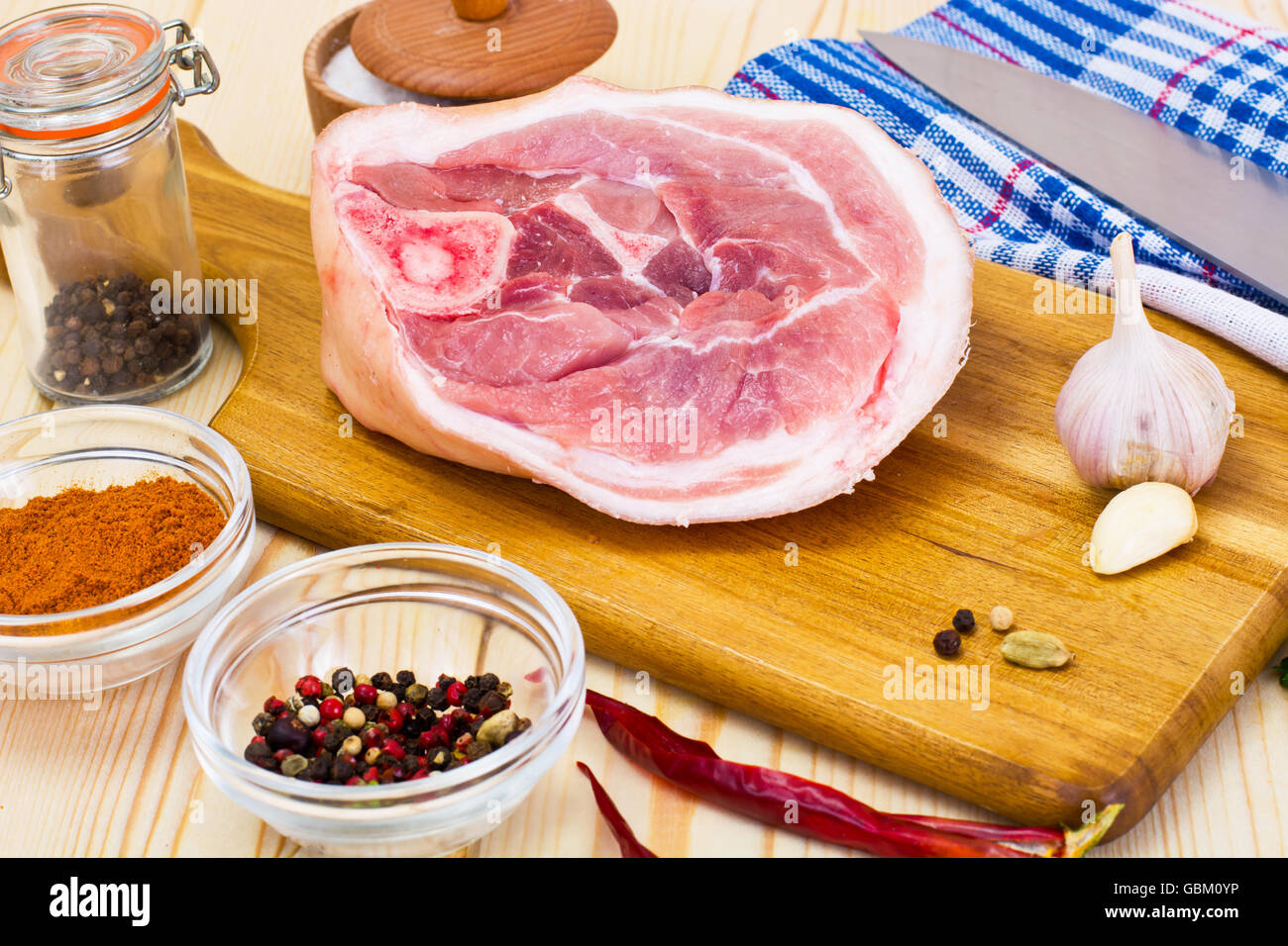 A Piece of Fresh Raw Pork, Meat Stock Photo - Alamy