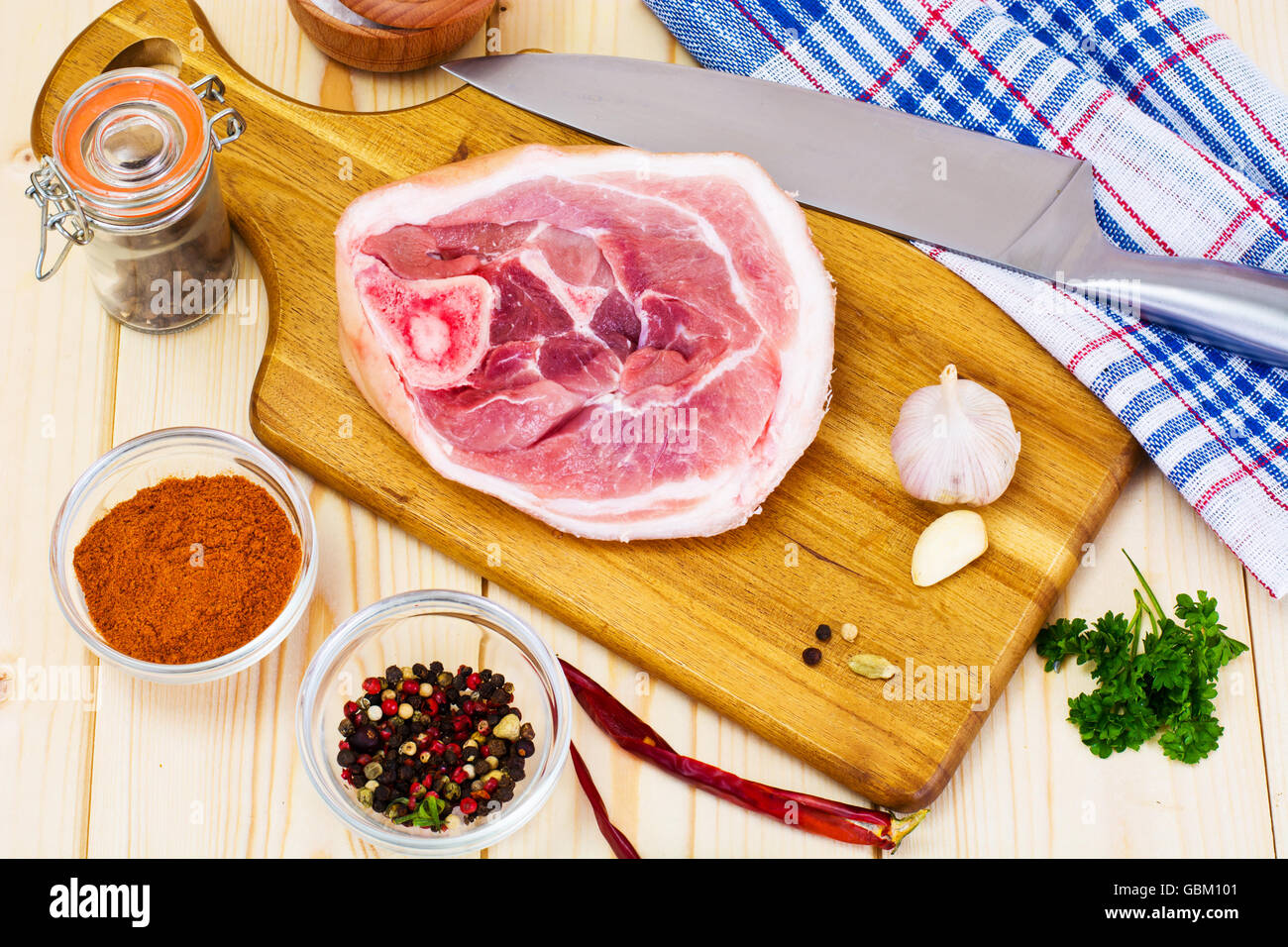 A Piece of Fresh Raw Pork, Meat Stock Photo - Alamy