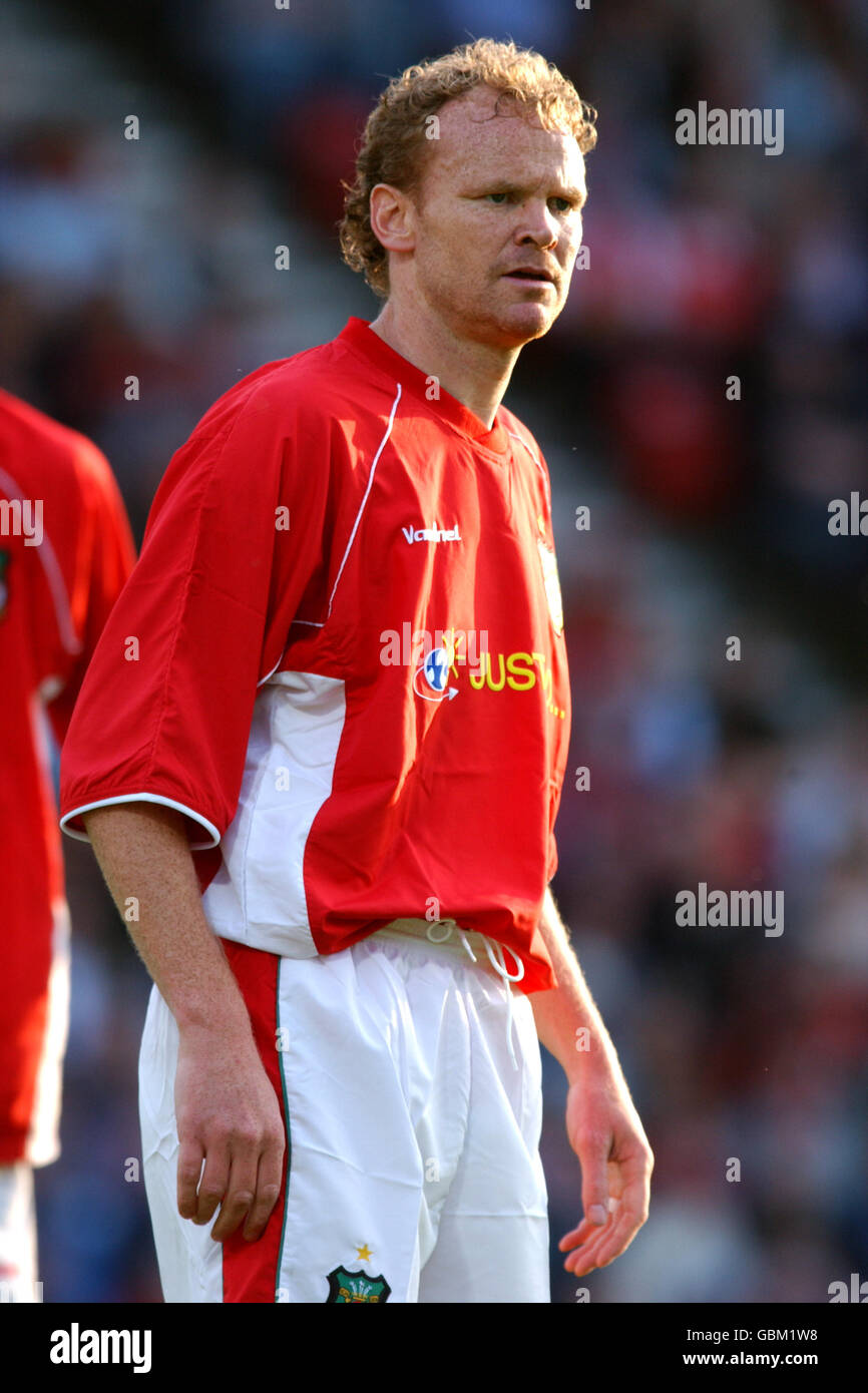 Soccer - Friendly - Wrexham v Liverpool. Brian Carey, Wrexham Stock ...