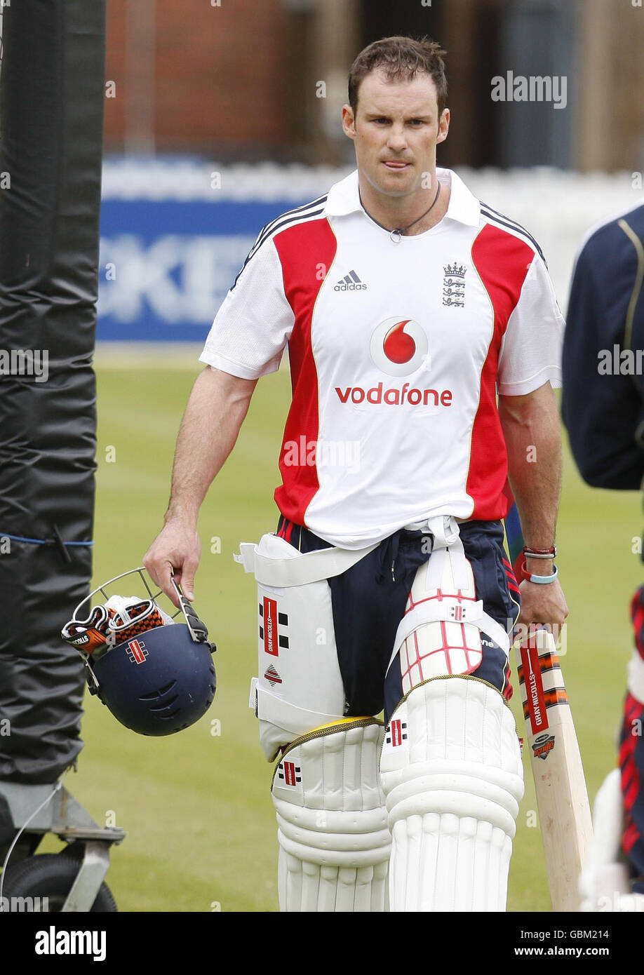 Englands andrew strauss during practice session at lords cricket ground ...