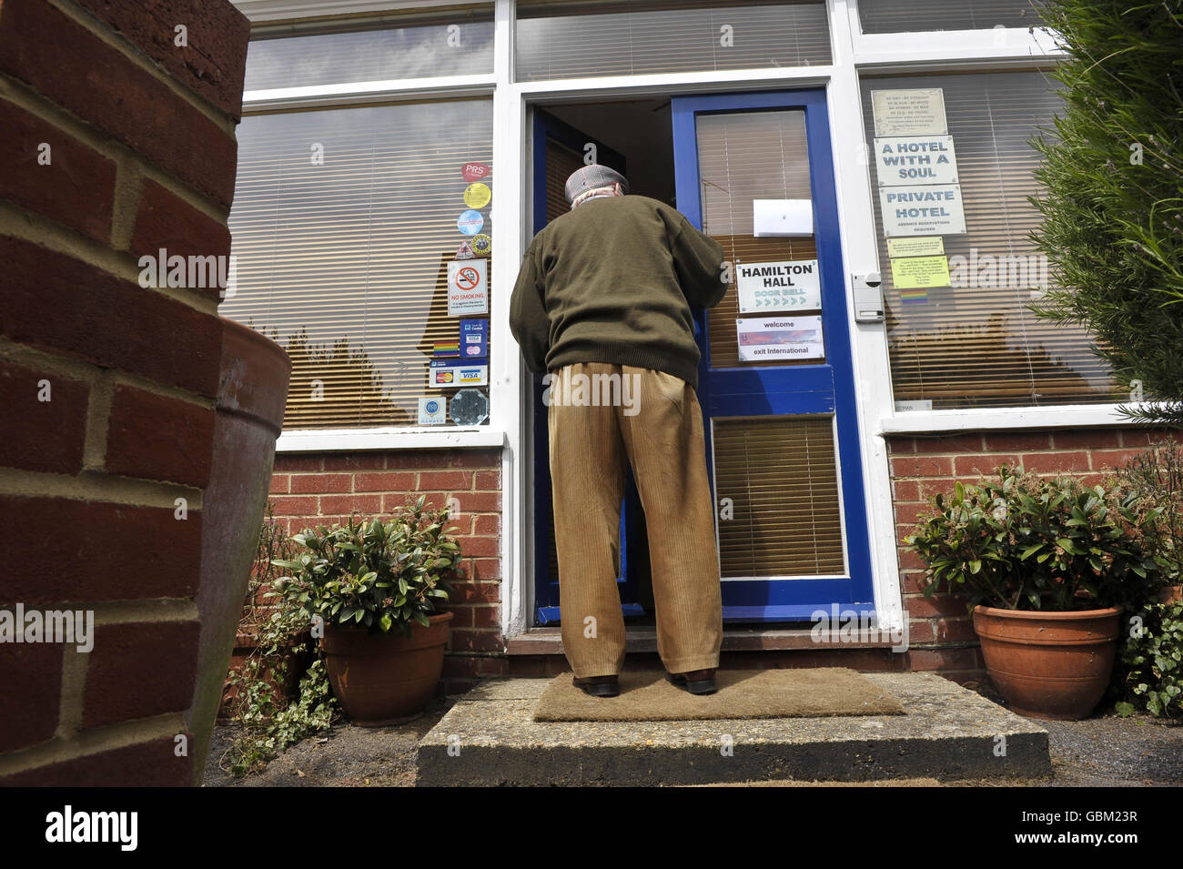 An unidentified man enters Hamilton Hall Hotel, Bournemouth, where ...