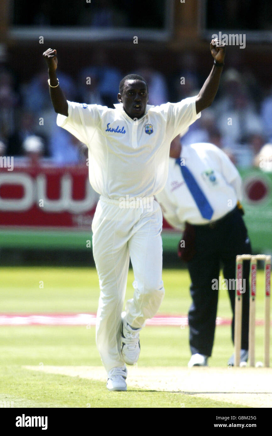 Cricket lords full length action bowling cele hi-res stock photography ...