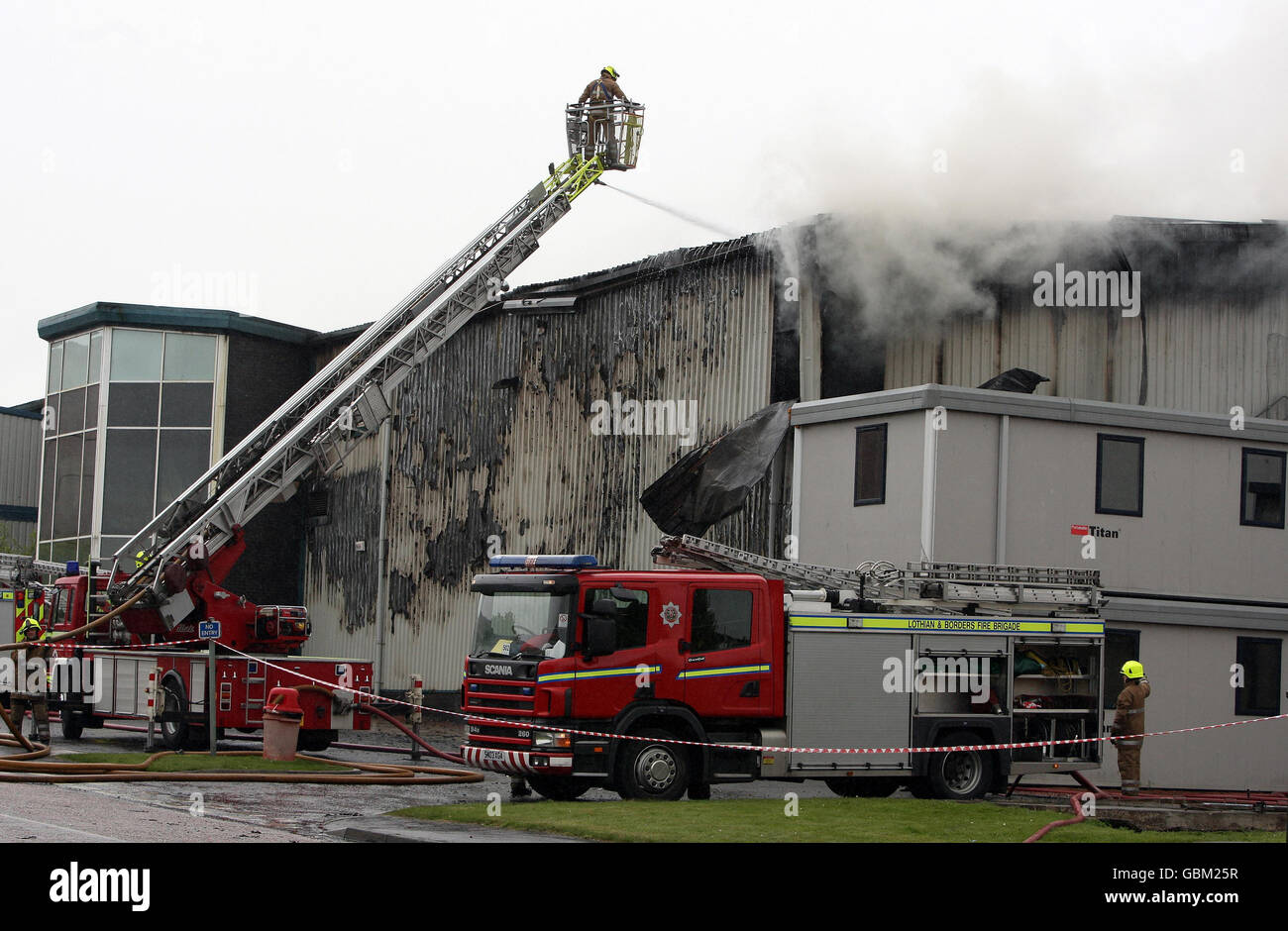 Fire at Campbell Meats Factory Stock Photo - Alamy
