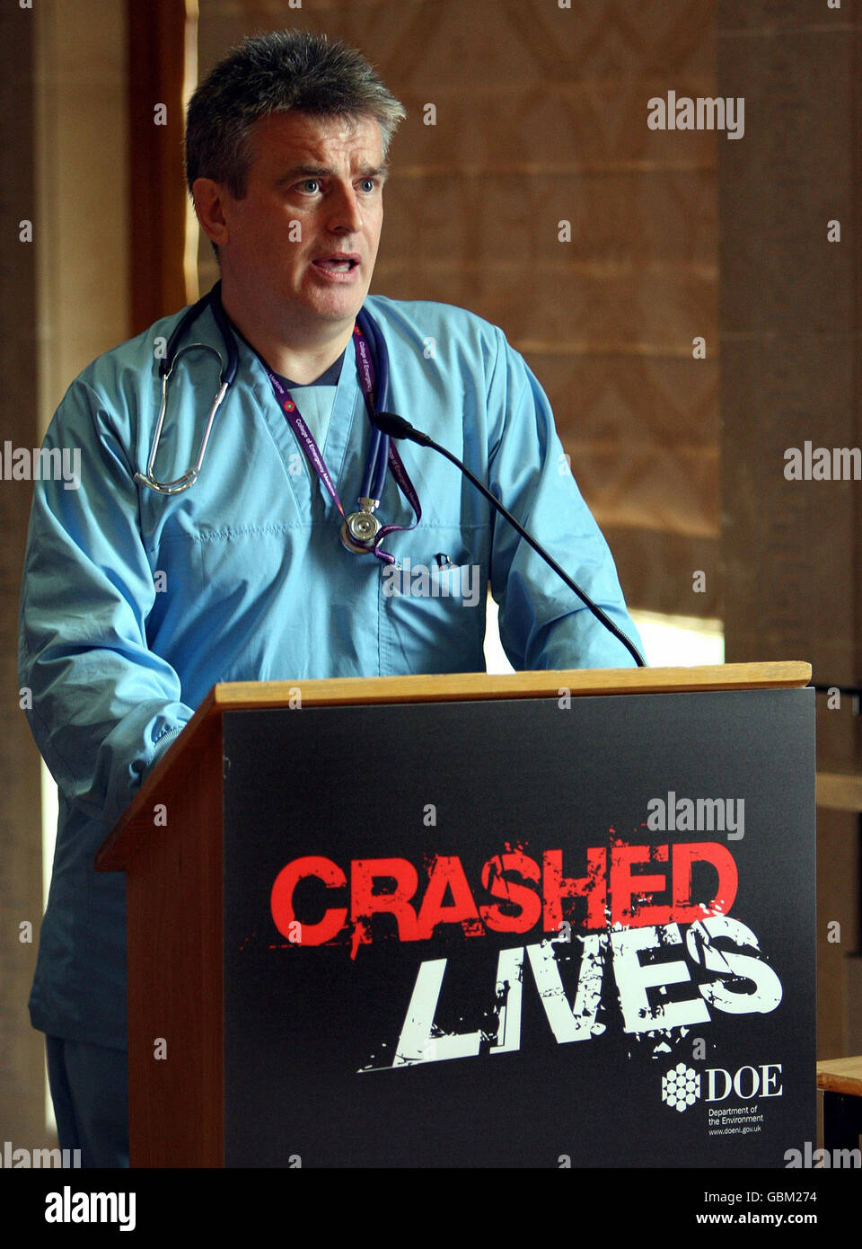 Doctor Gerry Lane speaks during the launch of a new dangerous driving ...