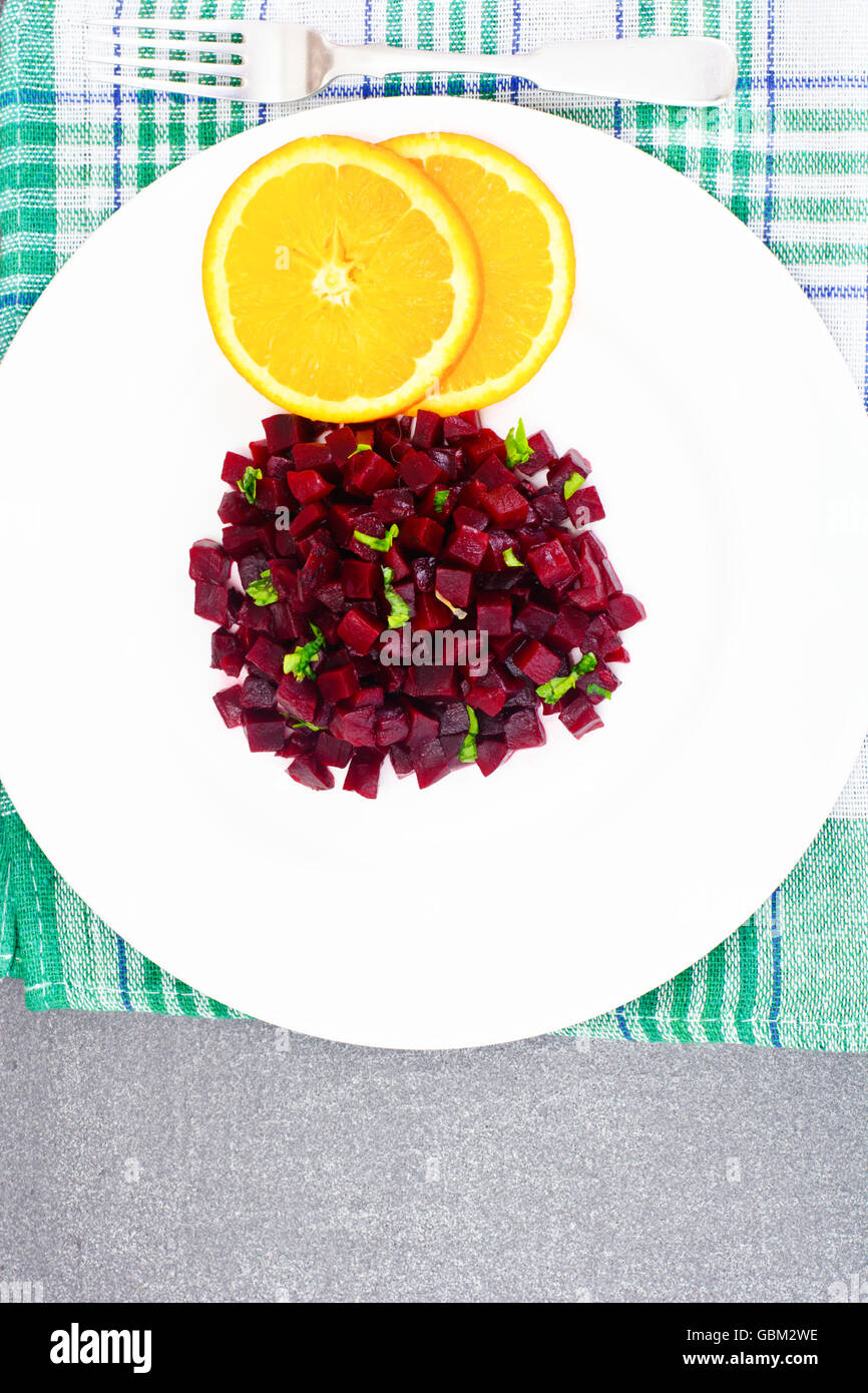 Beetroot Salad with Orange Stock Photo - Alamy