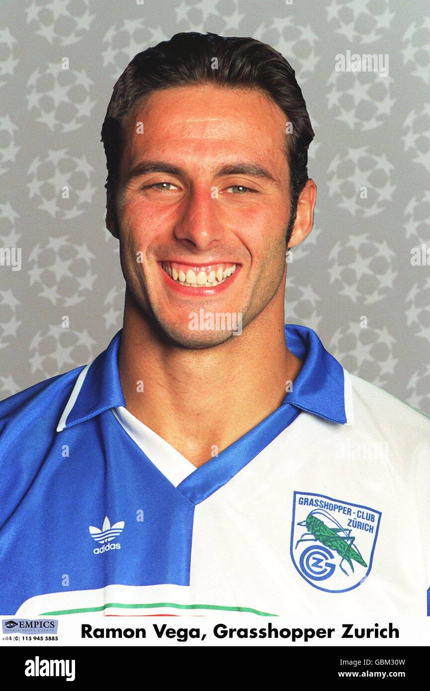 UEFA Champions League 1995/96 .... Ramon Vega, Grasshopper Zurich Stock ...
