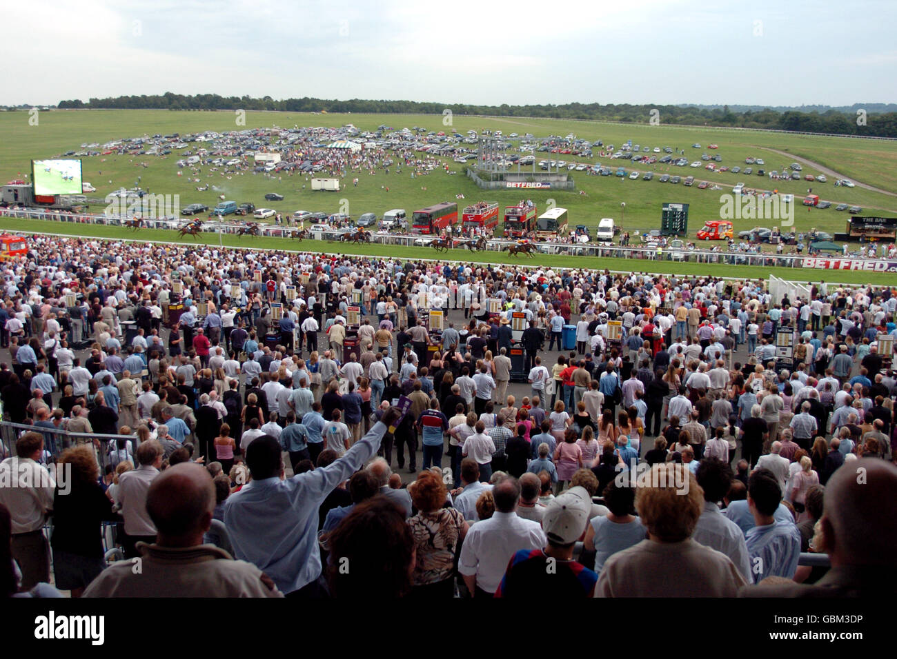 Horse Racing - Epsom Races. Punters cheer on their choice of horse ...