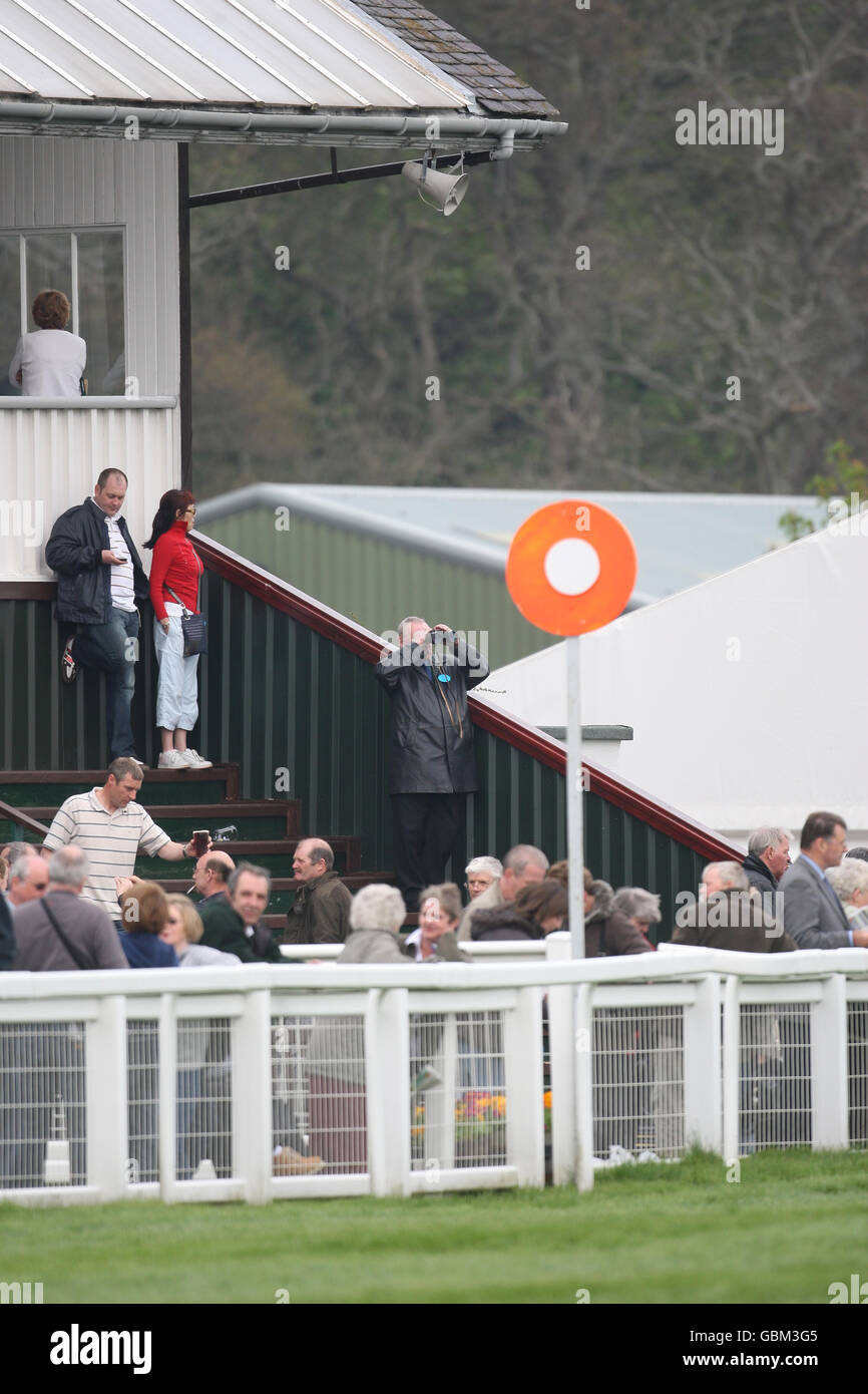 General view of the finishing post grandstand at perth racecourse hi ...