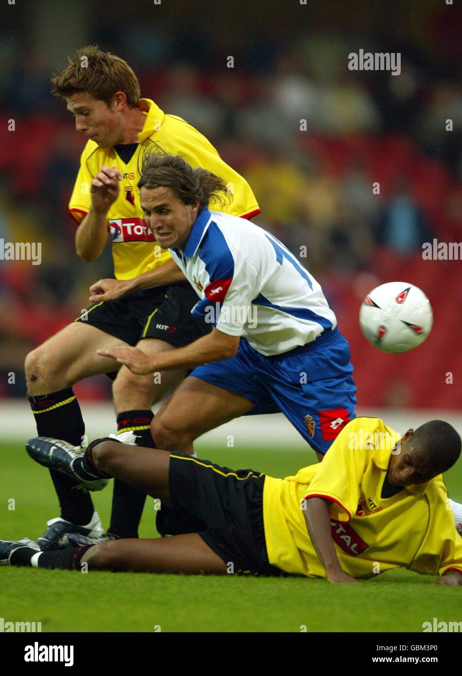 Soccer - Friendly - Watford v Real Zaragoza. Watford's Bruce Dyer and ...