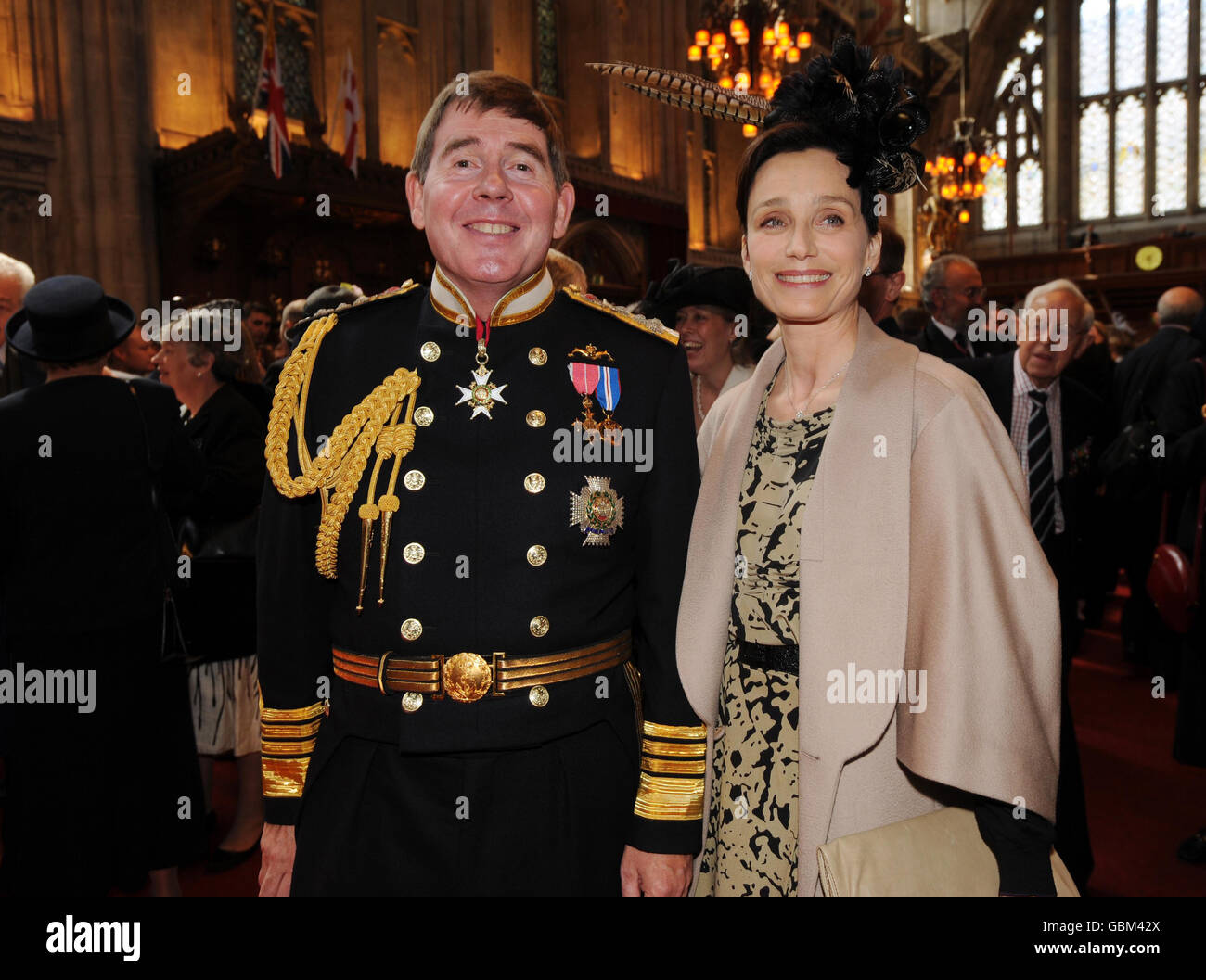 The Commander in Chief Fleet, Admiral Sir Mark Stanhope, with actress ...