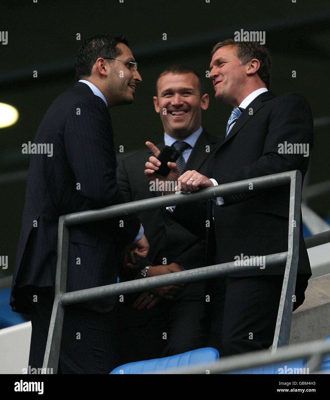 Manchester city executive chairman garry cook right in the stands hi ...
