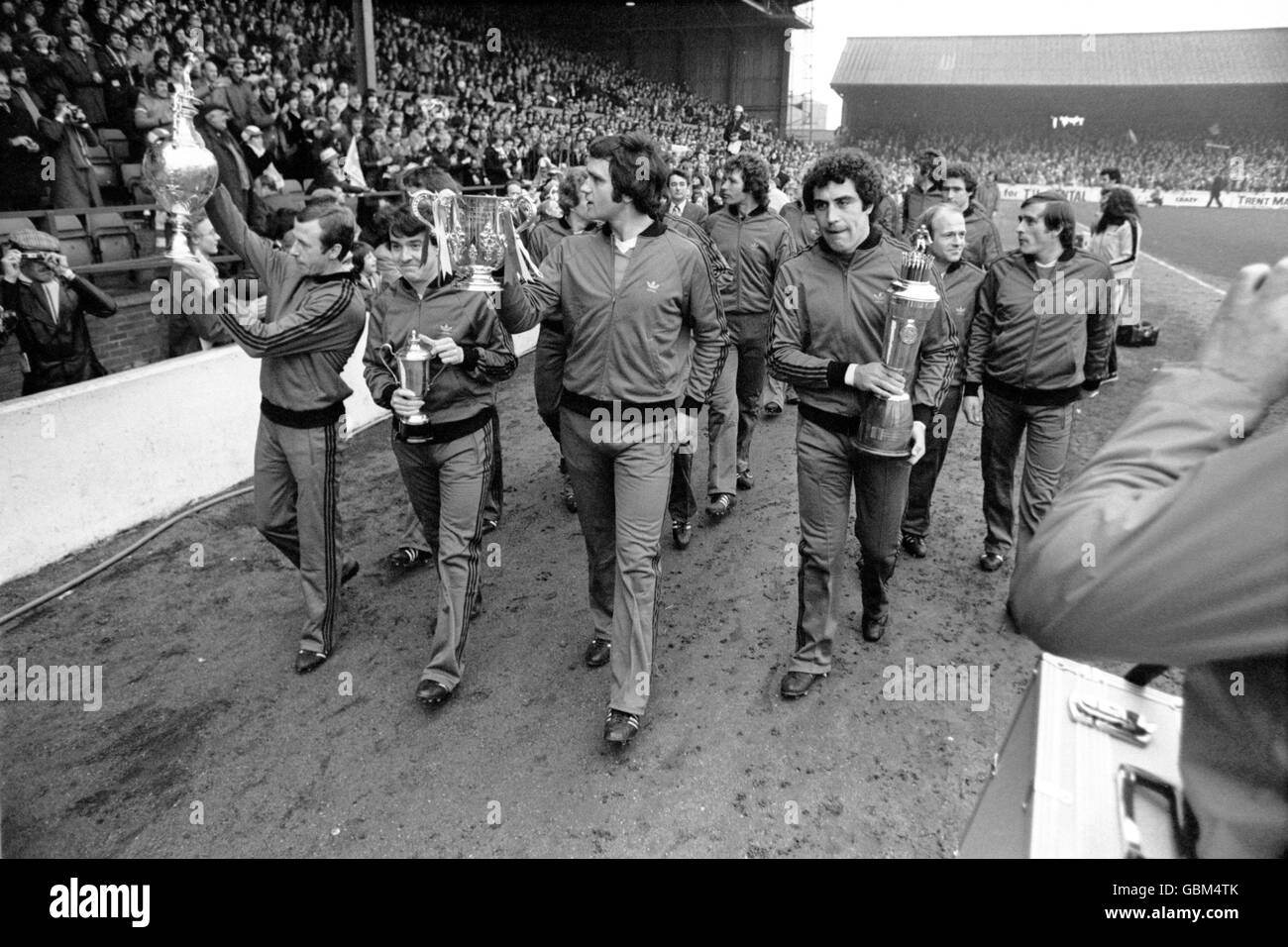 Displaying the various trophies they won in the 1977 78 season hi-res ...