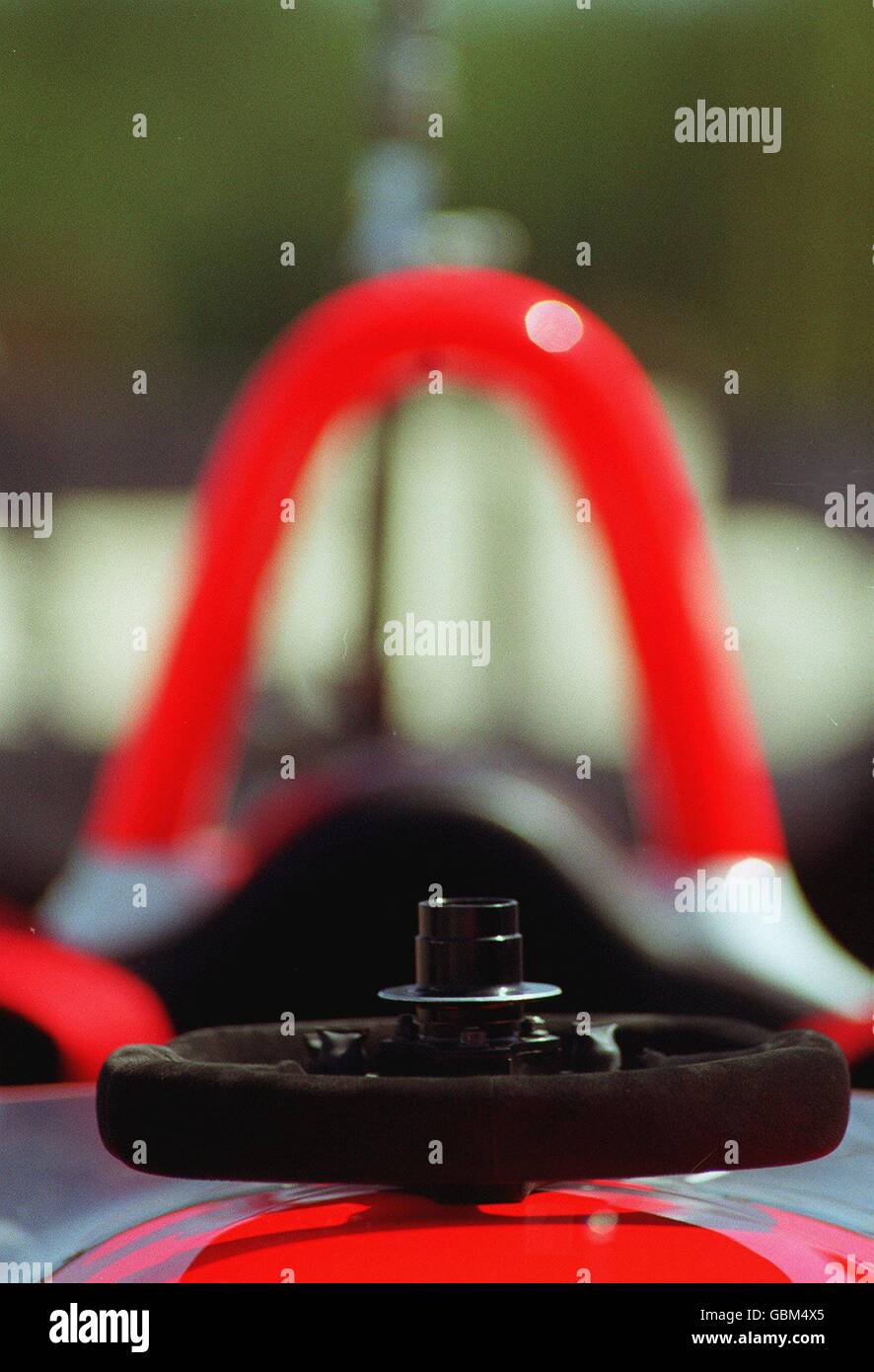 INDY CAR RACING IN OHIO. STEERING WHEEL ON CAR Stock Photo - Alamy