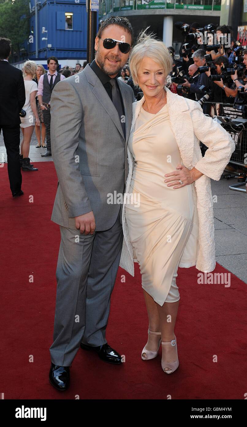 Russell Crowe and Helen Mirren arriving for the UK Film Premiere of ...