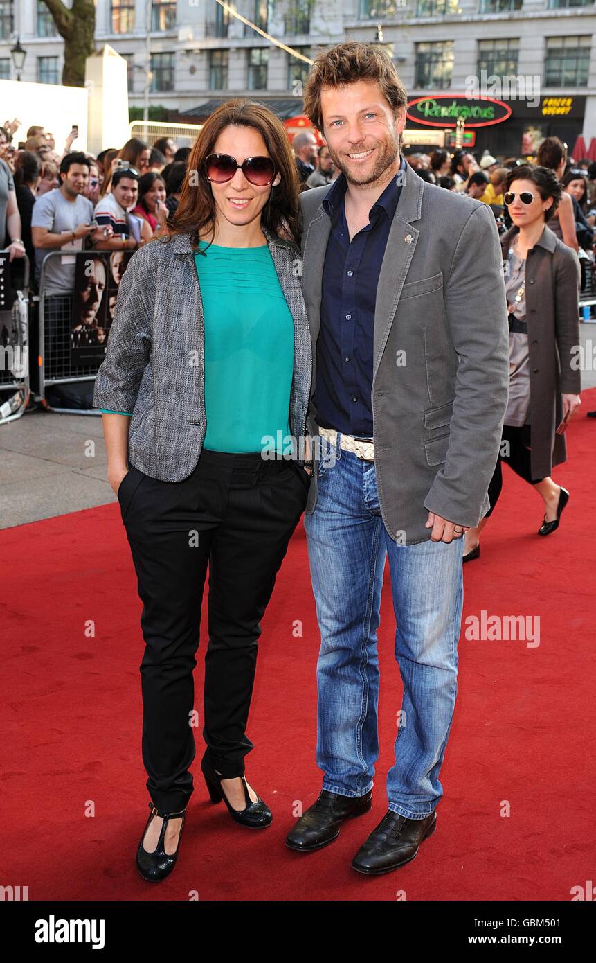 Jamie Bamber and wife Kerry Norton arriving for the UK Film Premiere of 'State of Play' at the ...