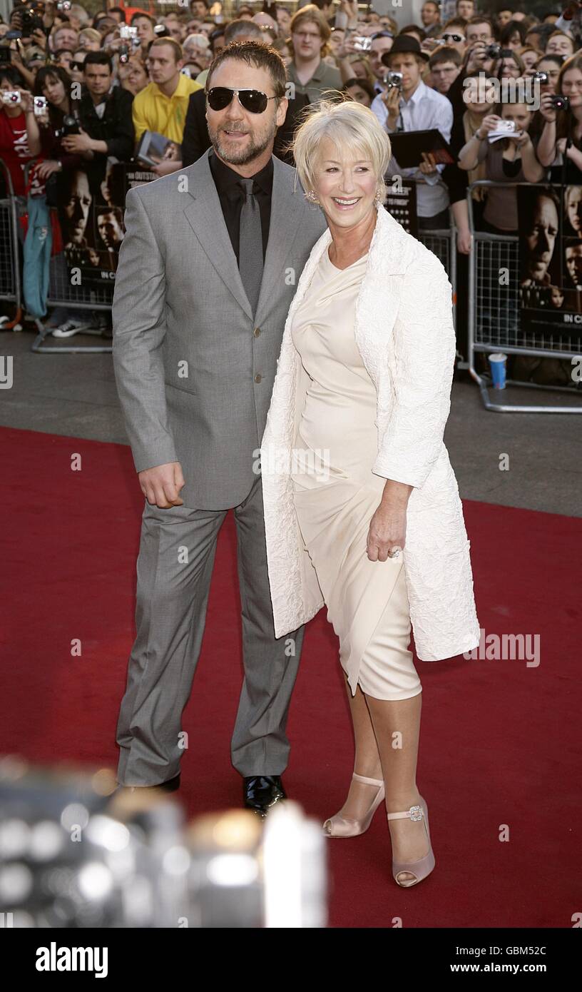 Russell Crowe and Helen Mirren arriving for the UK Film Premiere of ...