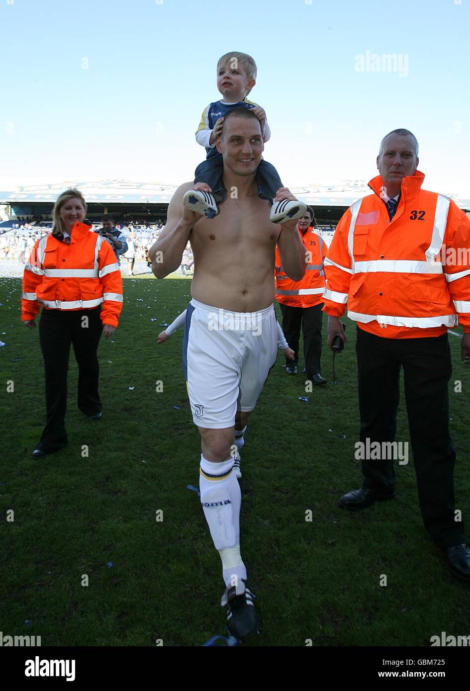 Cardiff City's Darren Purse on the pitch after the final game at Ninian ...