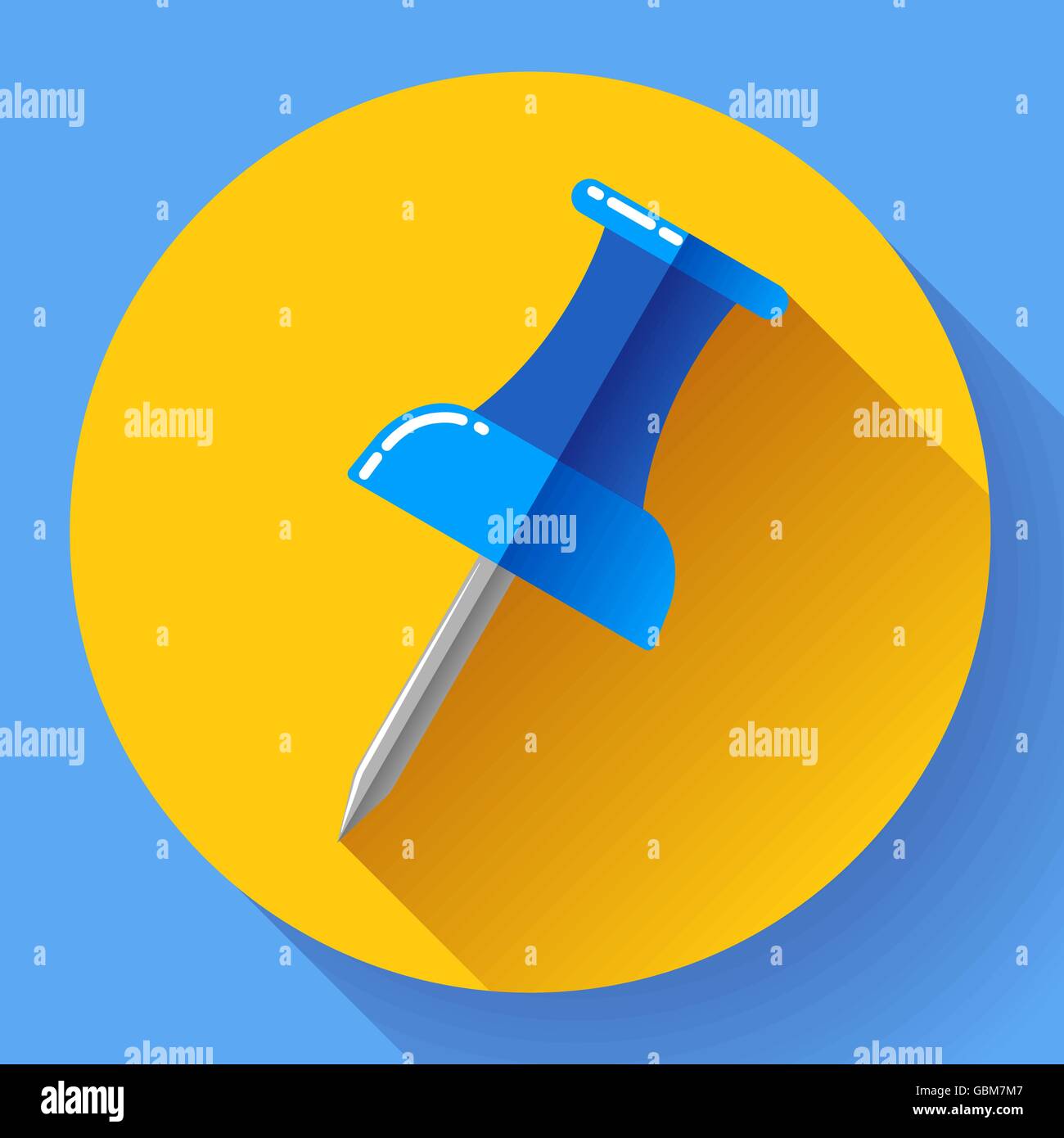 Flat Push pin icon vector Stock Vector Image & Art - Alamy