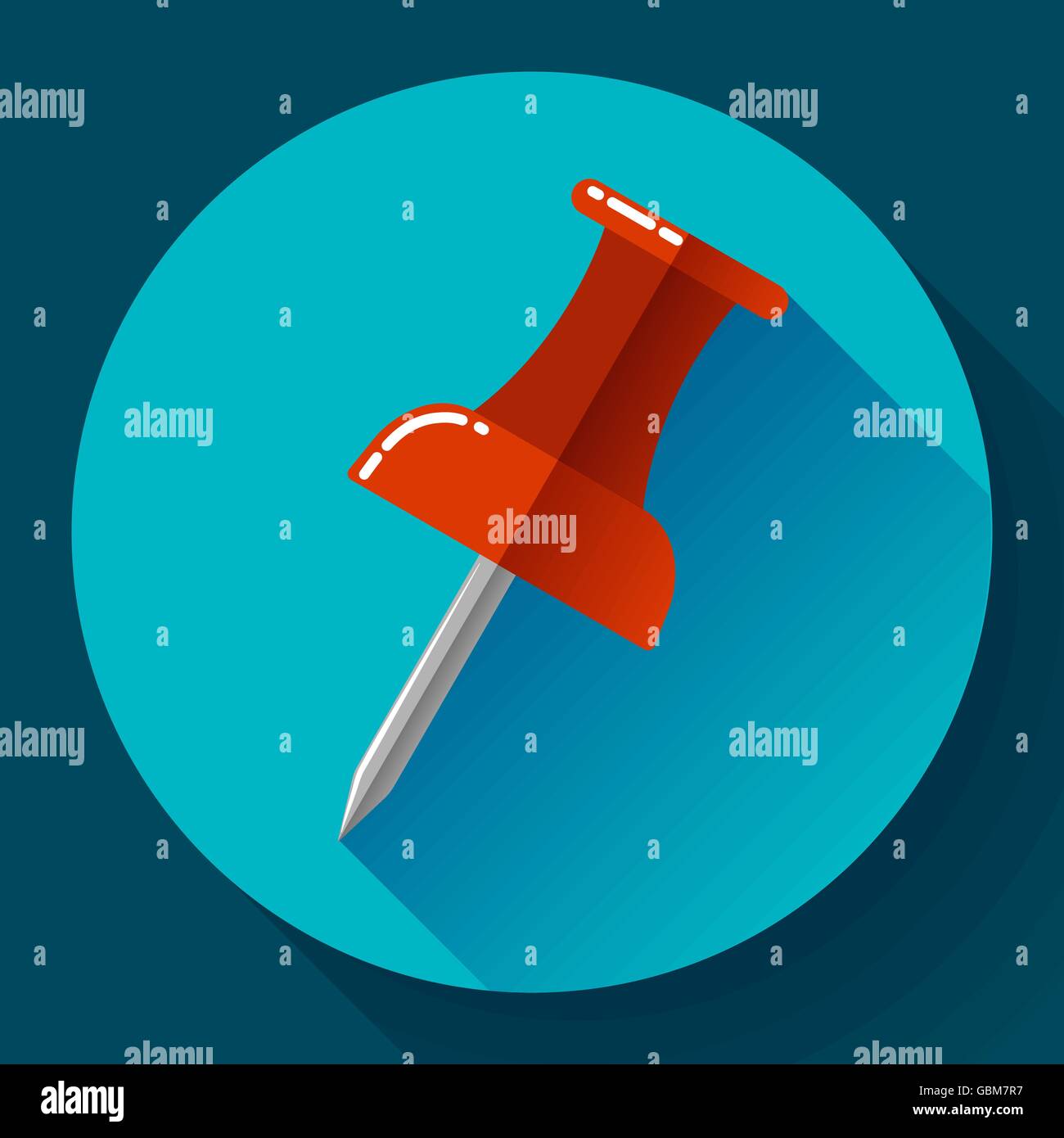 Flat Push pin icon vector Stock Vector Image & Art - Alamy