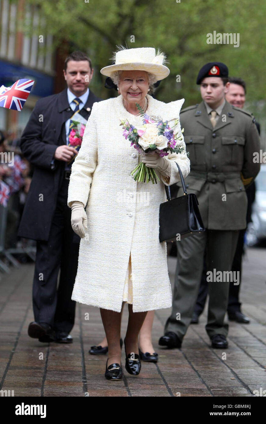 Queen Elizabeth Ii Visits D Day Museum High Resolution Stock ...
