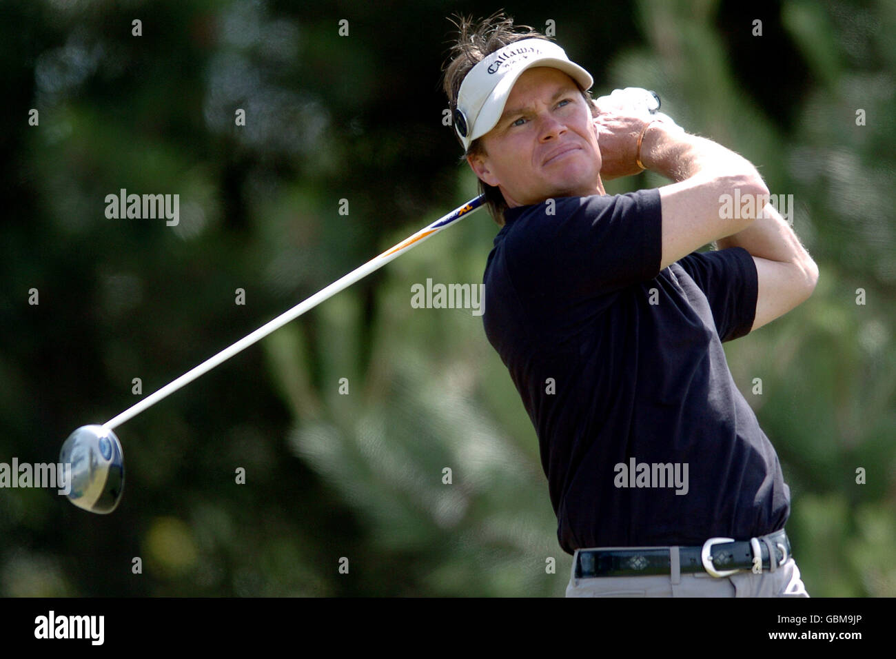 South Africa's Grant Muller in action during his practice round Stock ...