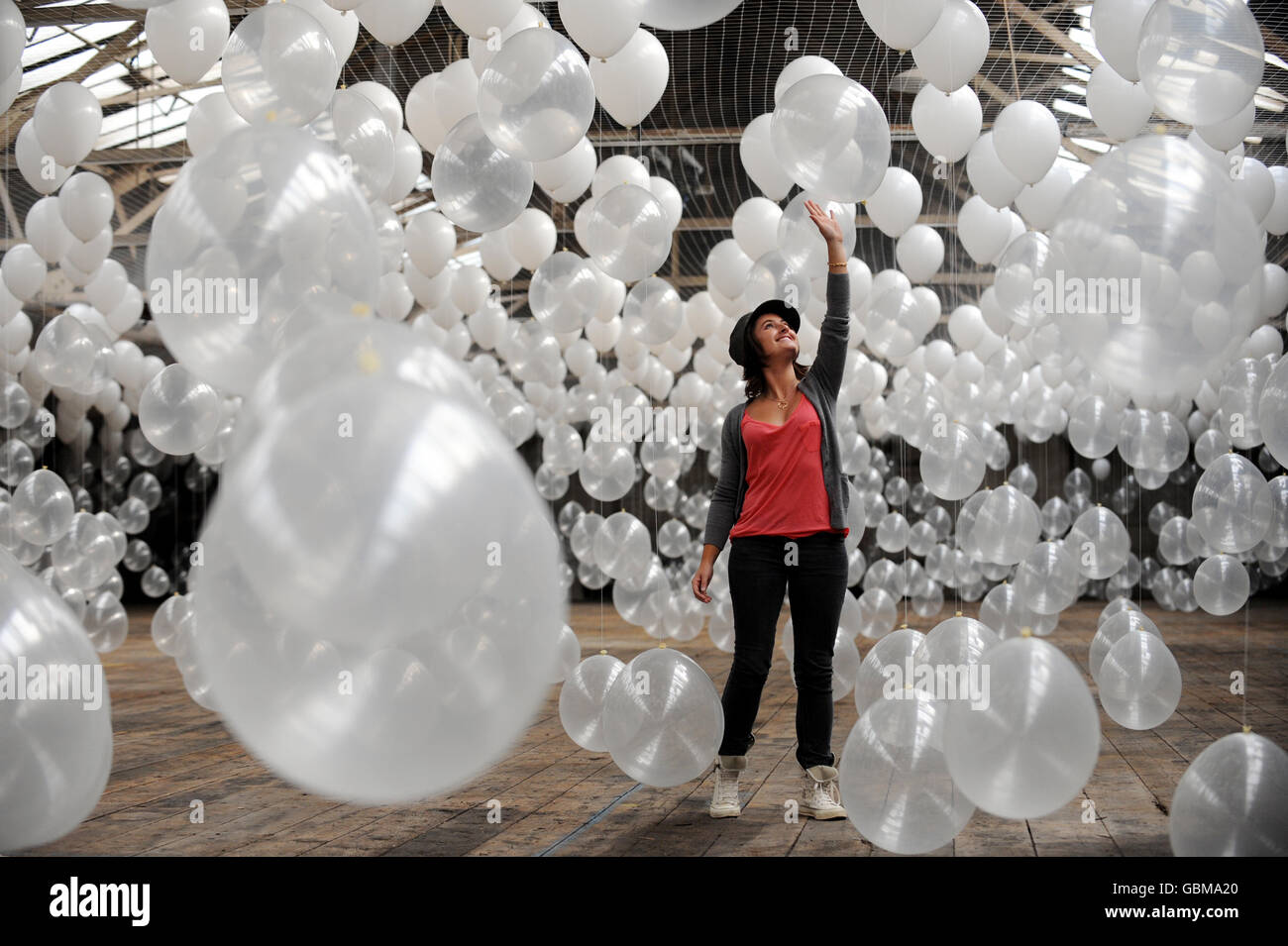Balloons completely fill huge victorian midland goods shed High ...