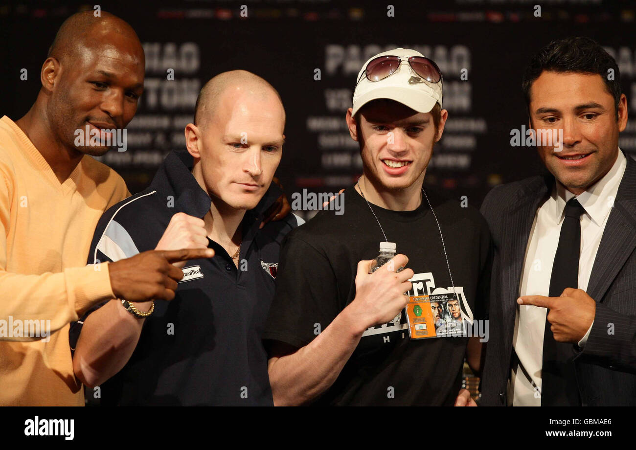 (left-right) Bernard Hopkins, Manchester boxers Matthew Hatton and Joe ...