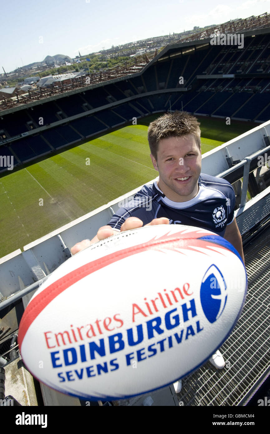 Ally Hogg during the Scotland 7s squad announcement photocall at the ...