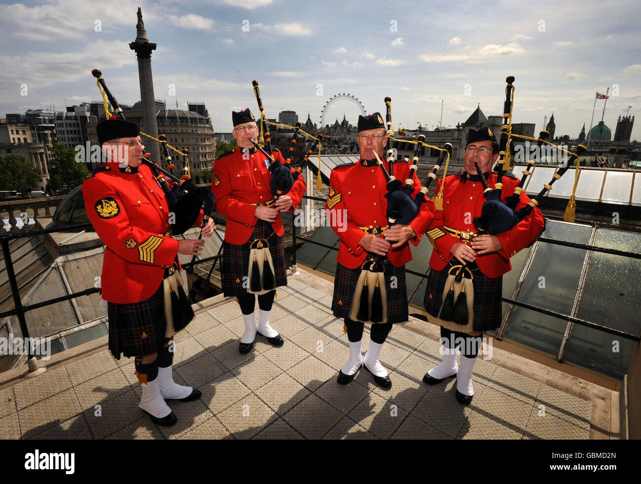 Members of the Royal Canadian Mounted Police bands, they are each from ...