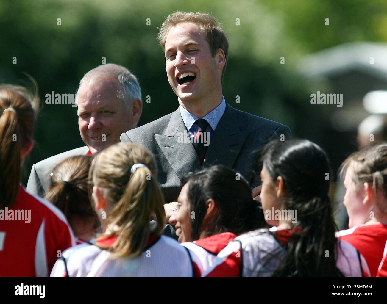 Prince William during a visit to Kingshurst Sporting FC, Kingshurst ...