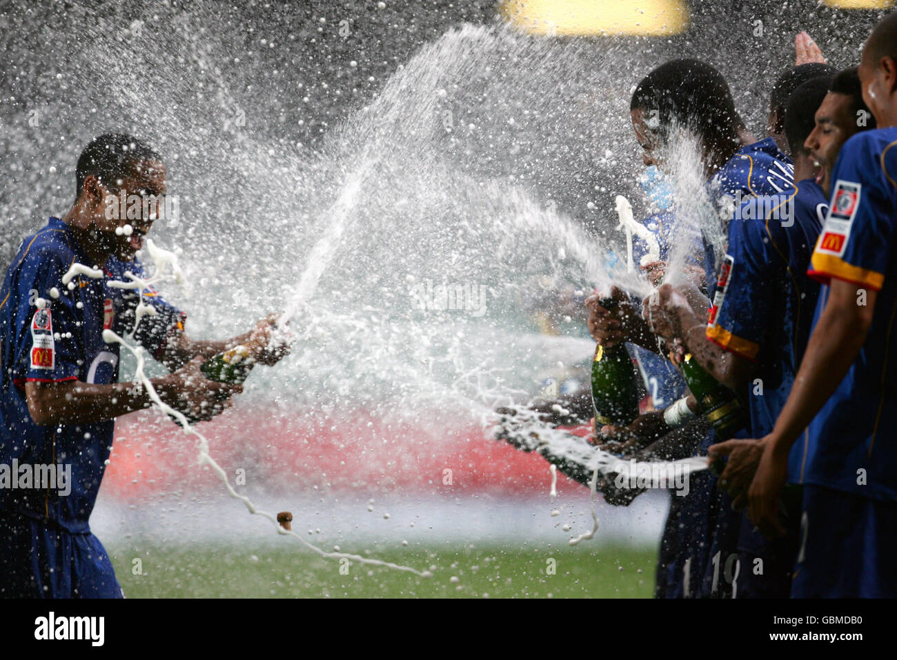 Celebrate winning fa community shield hi-res stock photography and ...