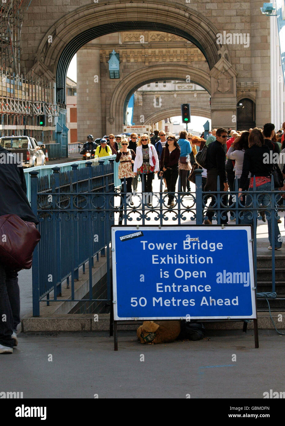 Crowds return to London's Tower Bridge after it was reopened following ...
