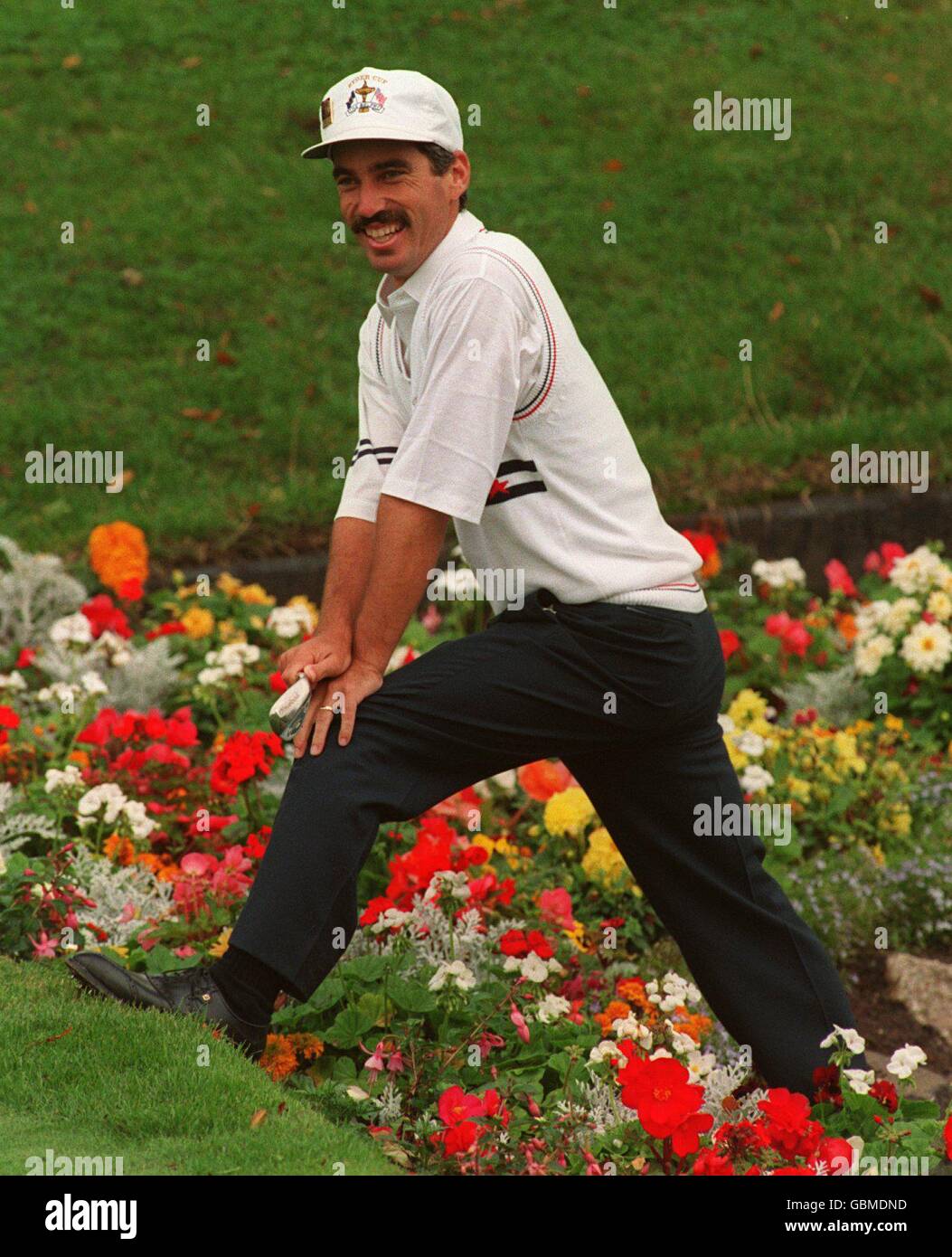 Golf - Ryder Cup 1993 - The Belfry. USA's Corey Pavin has fun at the ...