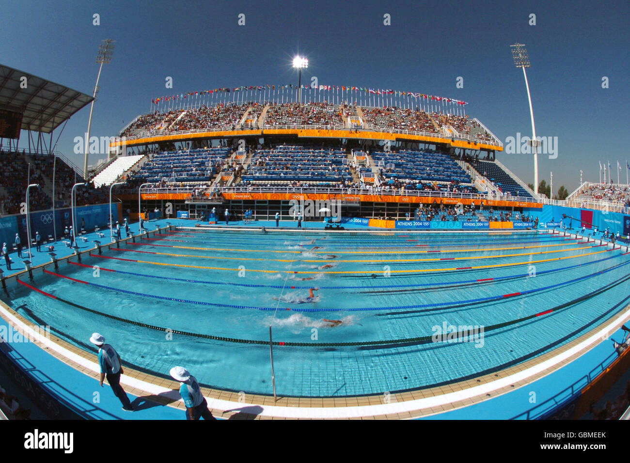 A general view swimming pool in olympic aquatic centre hi-res stock ...