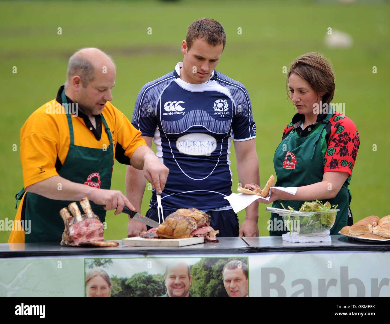 Scotland Rugby Sevens player Scott Forrest samples Barbreck Farms meat ...