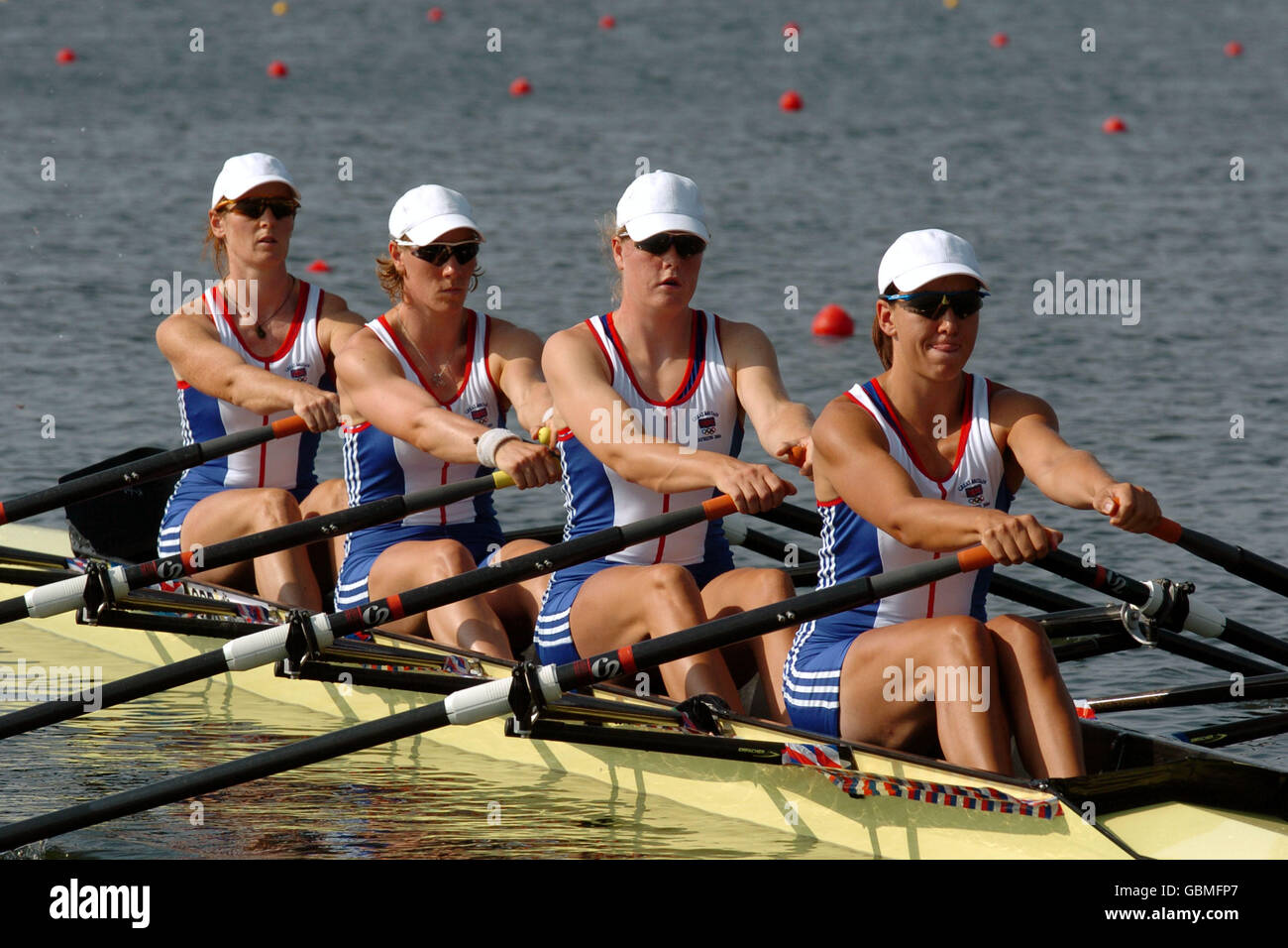 The womens quadruple sculls in action hi-res stock photography and ...