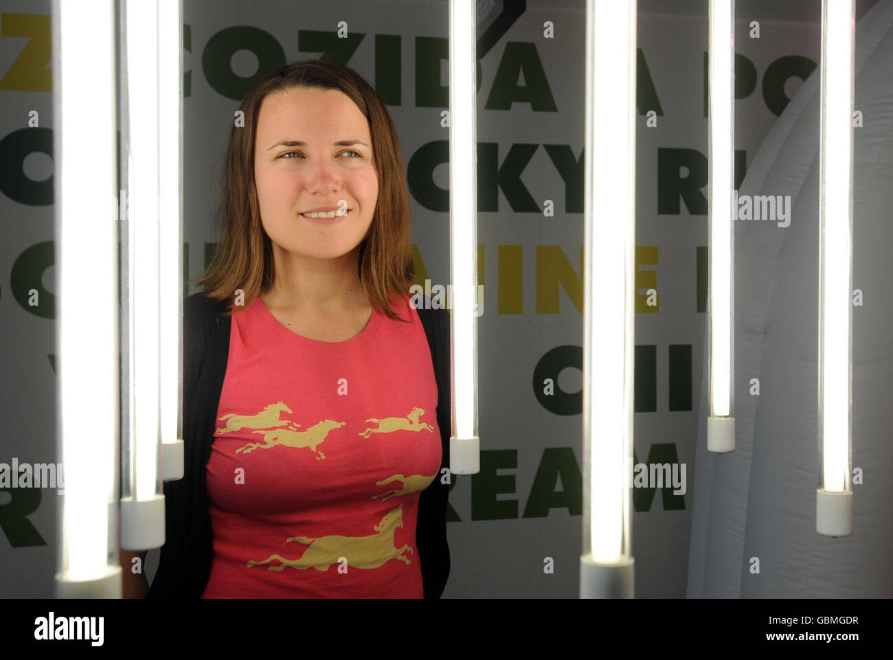 Gillian Fox, of the Hayward Gallery views one of the exhibits in ...